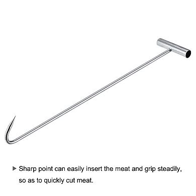 23" T-Handle Meat Boning Hook, Galvanized T Hooks for Restaurant 1Pcs ...