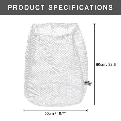 19.7"x23.6" Mesh Laundry Bags With Drawstring Large Clothes Mesh Wash Bag