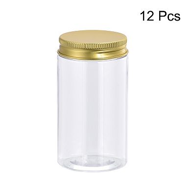 Round Jars With Aluminum Screw Top Lid, 5oz Clear Empty Containers For ...