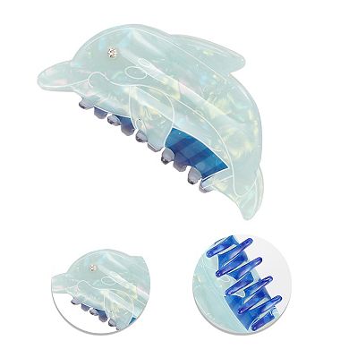 Cute Dolphin Hair Clips Hairdo Clip For Women 3.54"x1.69"x2.05" Light ...