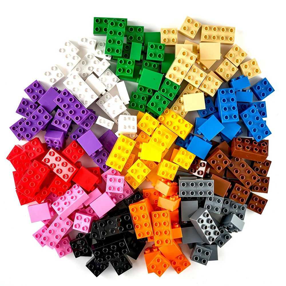 Big Blocks Set, Compatible With All Major Brands, Rainbow Colors, 204 ...