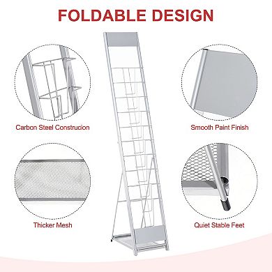 Detachable Magazine Display Racks 10 Layers Brochure Stand Catalog ...