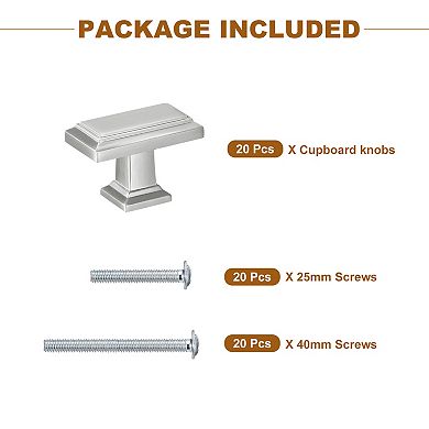20 Pack Cabinet Knobs 1.37" Kitchen Dresser Knobs