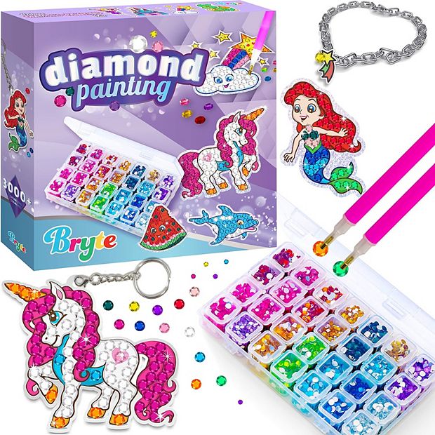 Bryte Gem Art Diamond Painting Kits For Kids Unicorn And Mermaid Craft Kit