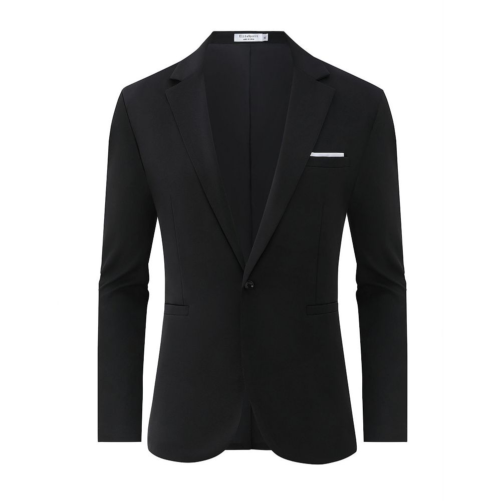 Men's Casual Blazer Jacket One Button Suit Jackets Lightweight Slim Fit ...