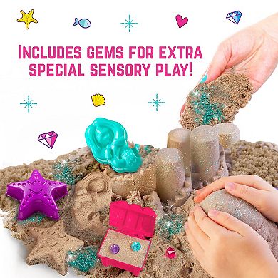 Mermaid Sensory Sand Kit, 2lbs Moldable Play Sand For Kids Aged 3 & Above