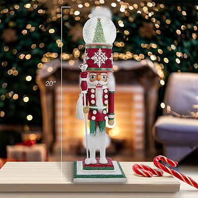 Kurt Adler 20 in Hollywood Nutcrackers Battery-Operated Light Up Animated Musical Water Globe ...