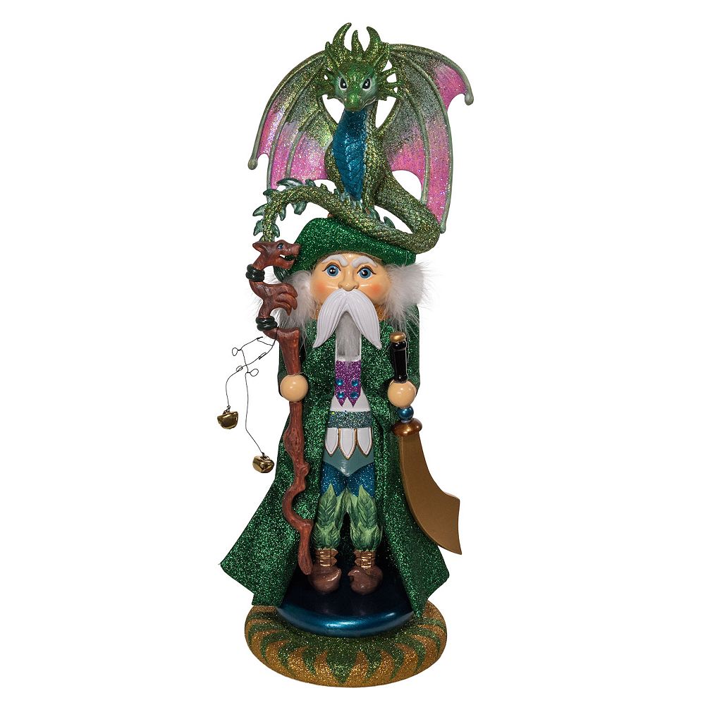 Kurt Adler 18 in Hollywood Nutcrackers Wizard With Dragon Nutcracker