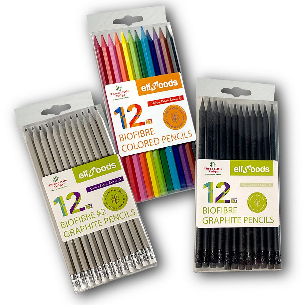 Montrose Colors Three Little Twigs: Elfwoods 3-Pack Biofibre Pencils