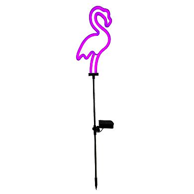 Celebrate Together™ Summer 33-in. Neon Flamingo Solar Garden Stake