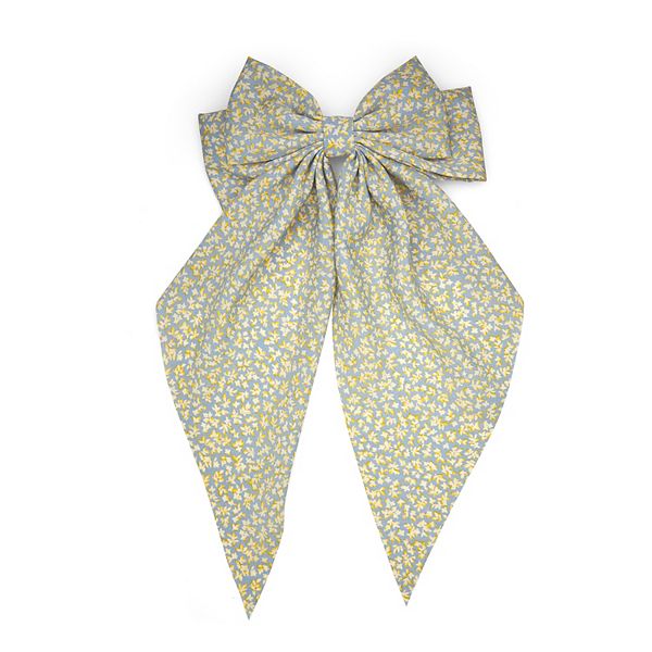 Emberly Floral Print Bow Clip