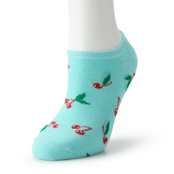 Women's Lemon Print No Show Socks