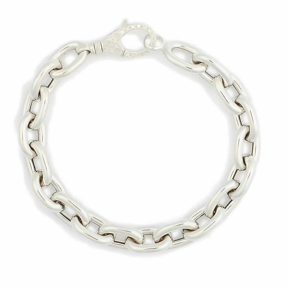 Meshmerise Sterling Silver 1/5 Carat T.W. Diamond Clasp Chain Bracelet