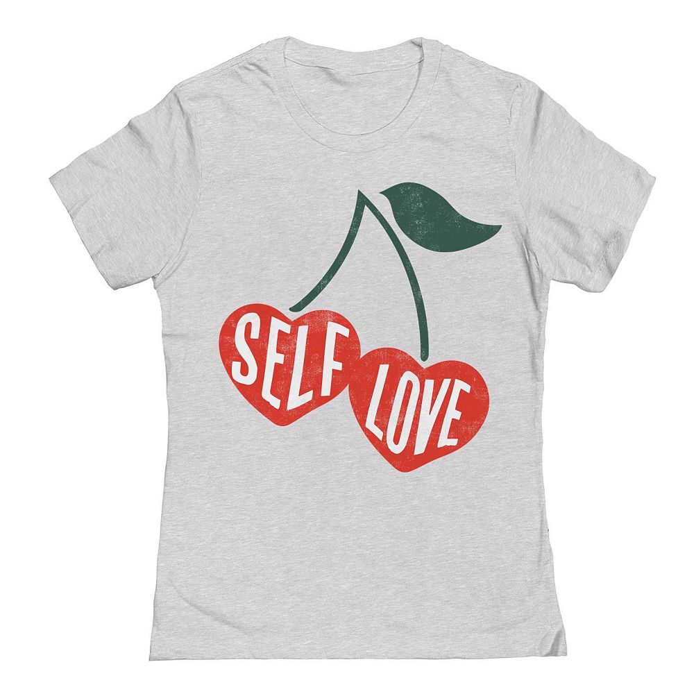 Junior's Grayson Threads The Label Self Love Cherries Graphic Tee