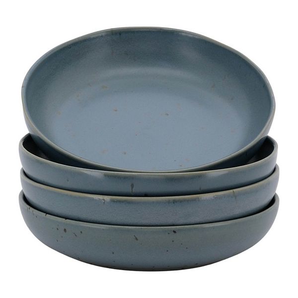 Mingle & Co. Sawyer Speckled Deep Plate Set of 4