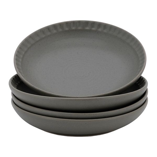 Mingle & Co. Sawyer Carve Deep Plate Set of 4