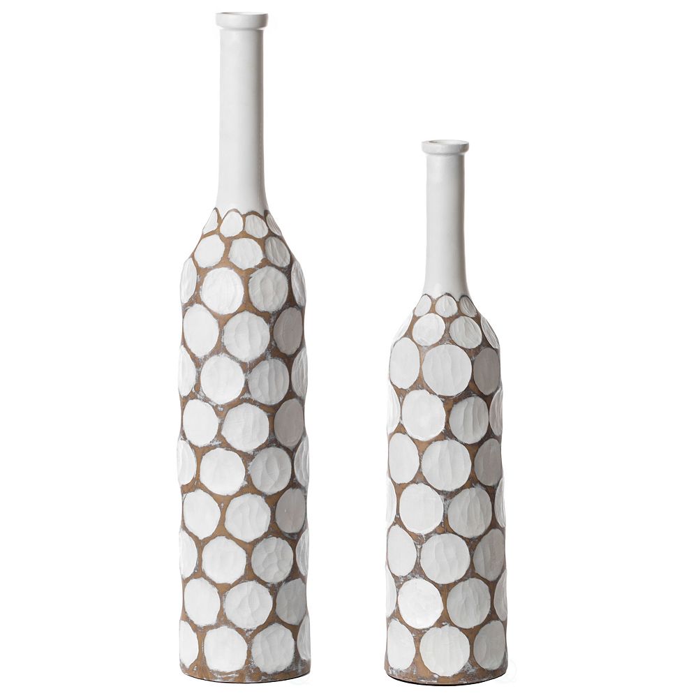 Decorative Contemporary Floor Vase Carved Divot Bubble Design with Tall ...