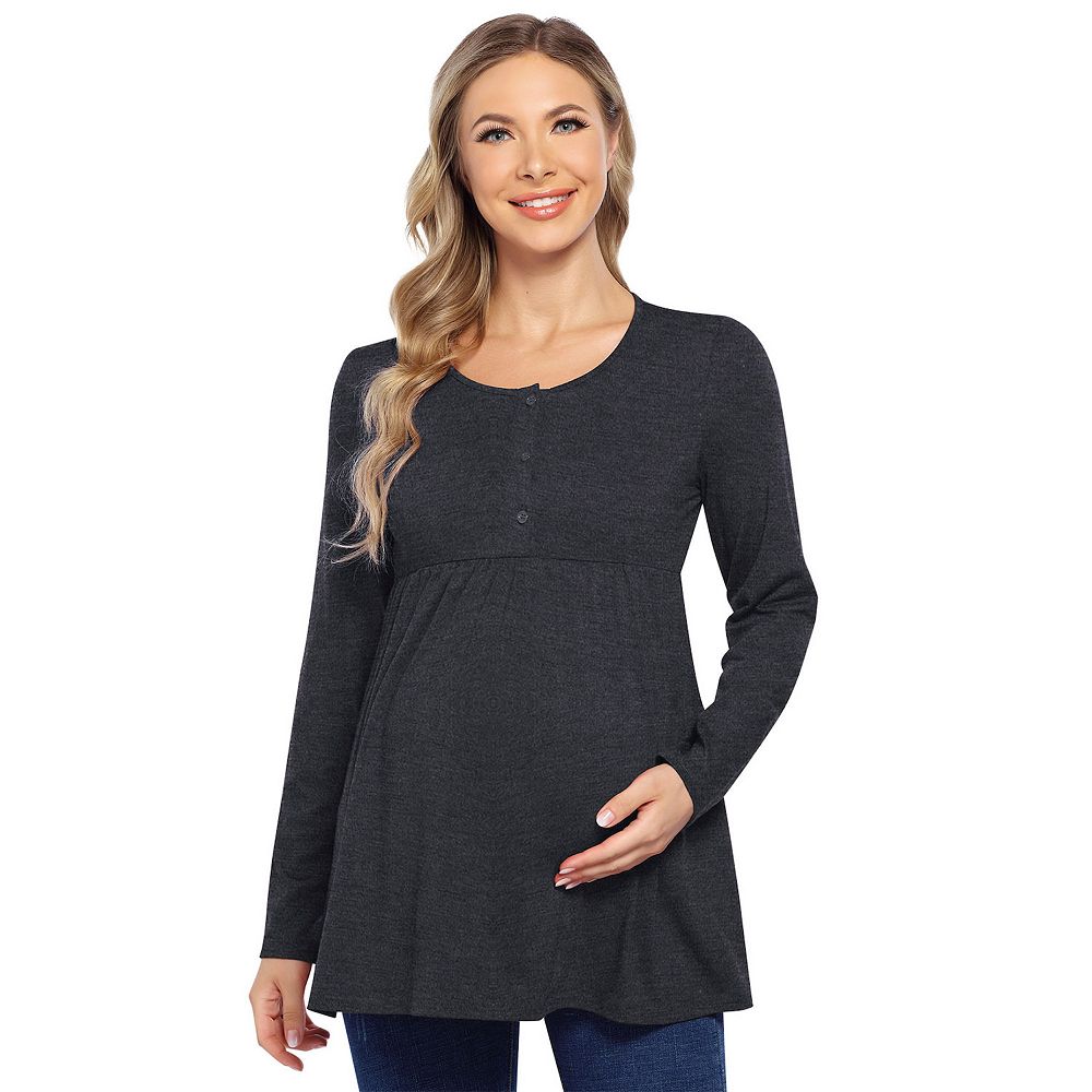 Maternity Tops Women's Casual Maternity Tunic Tops Nursing Tee Shirt ...