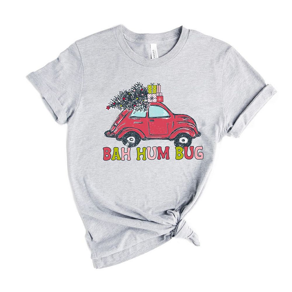 Bah Hum Bug Car Short Sleeve Graphic Tee