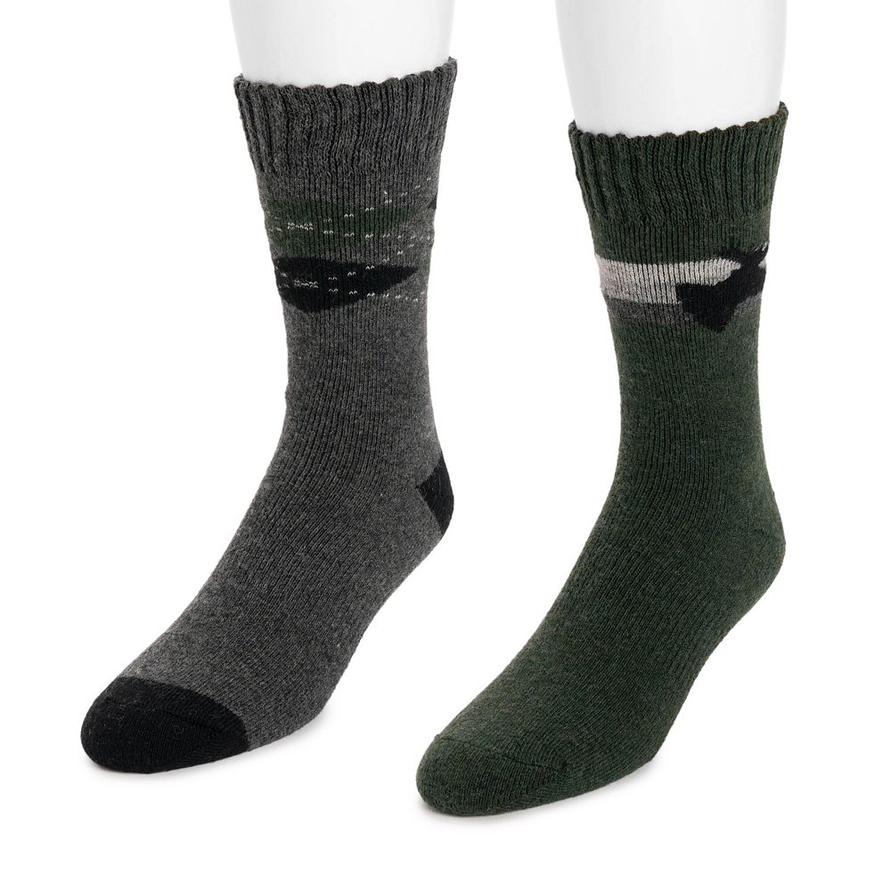 Men's MUK LUKS 2-Pack Wool Blend Boot Socks