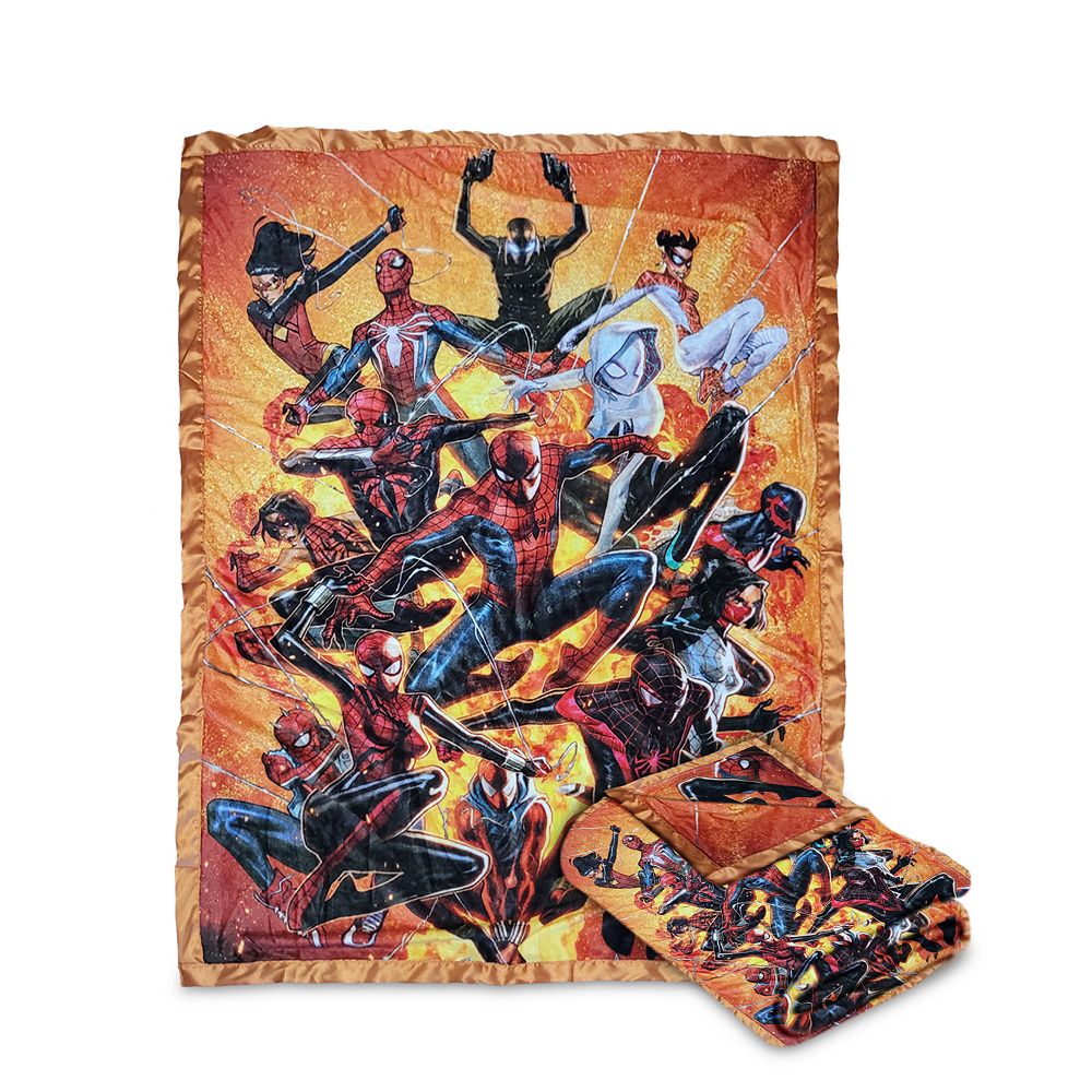 Marvel Spider-man Spider-verse Fleece Comfy Throw Blanket For Adults ...
