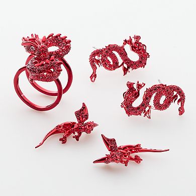 Simply Vera Vera Wang Red Tone Dragon Ring