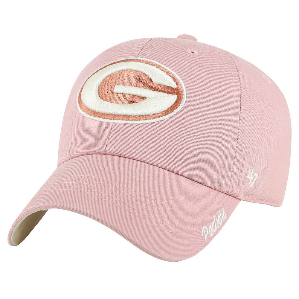 Women's '47 Pink Green Bay Packers Ballpark Cheer Dusty Rose Clean Up ...