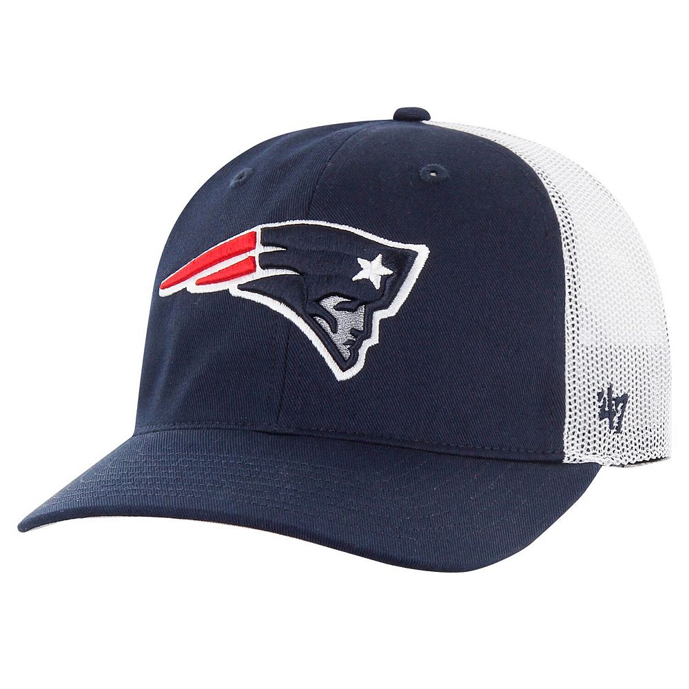 Men's '47 Navy/White New England Patriots Team Unstructured Trucker ...