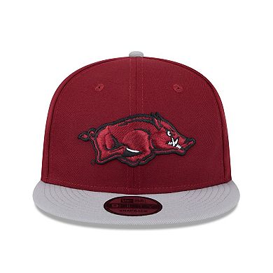 Men's New Era Cardinal Arkansas Razorbacks Two-Tone 9FIFTY Snapback Hat