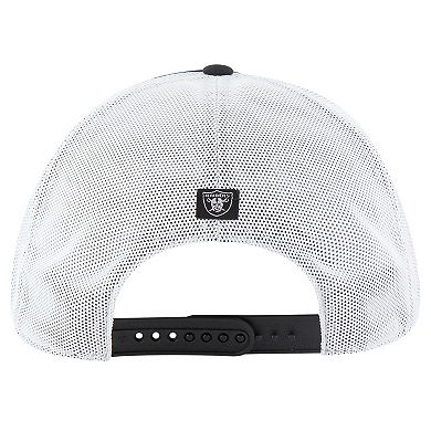 Men's '47 Black/White Las Vegas Raiders Downburst Relaxed Hitch Trucker ...