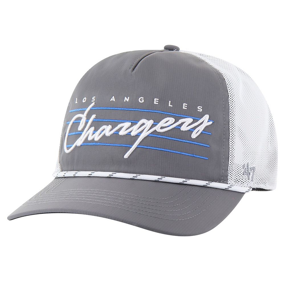 Men's '47 Gray/White Los Angeles Chargers Downburst Relaxed Hitch ...