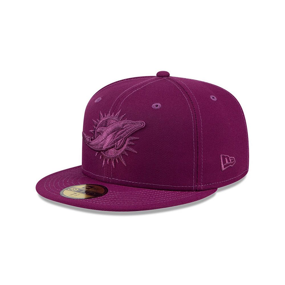 Men's New Era Purple Miami Dolphins Color Pack 59FIFTY Fitted Hat