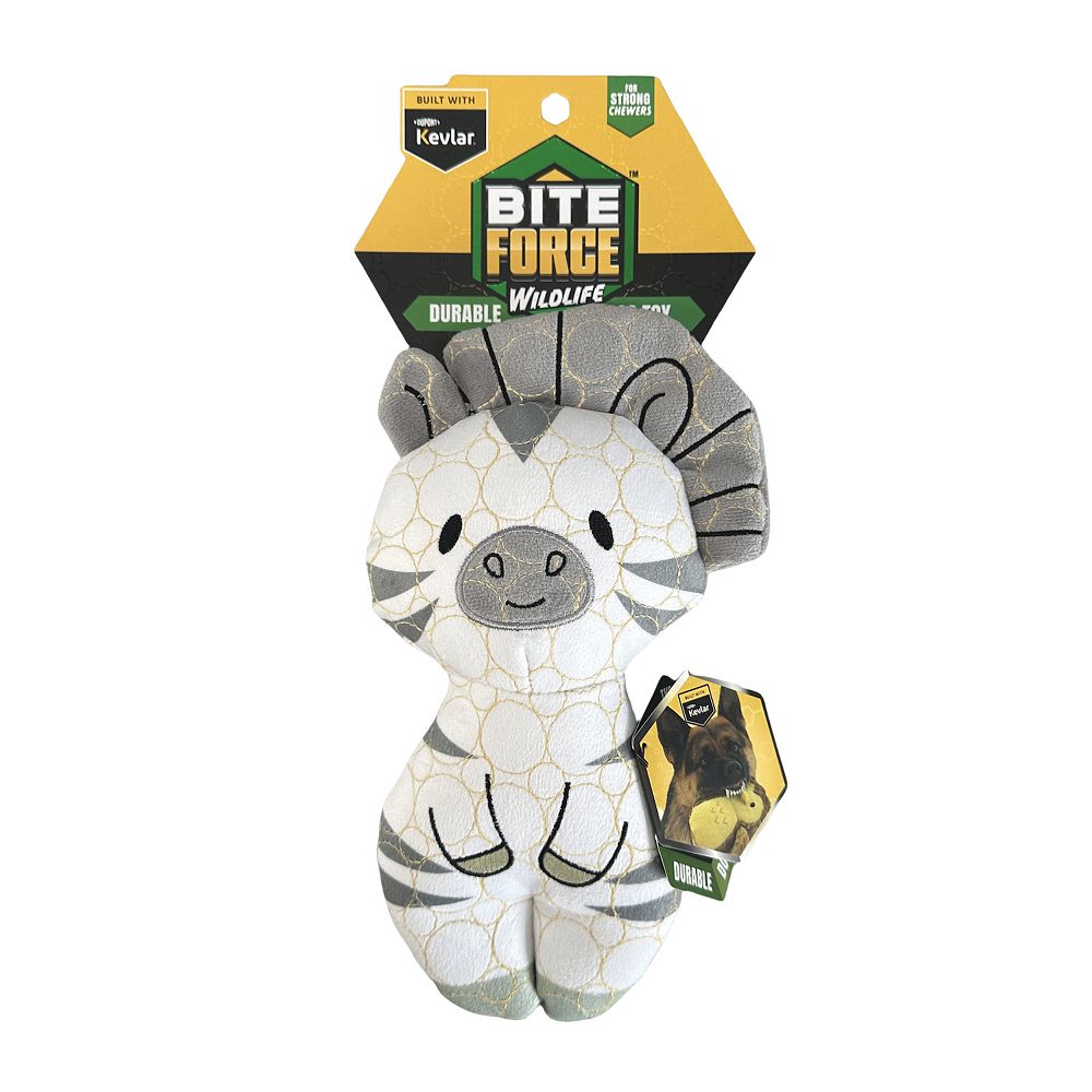 Bite Force Durable Plush Zebra Dog Toy