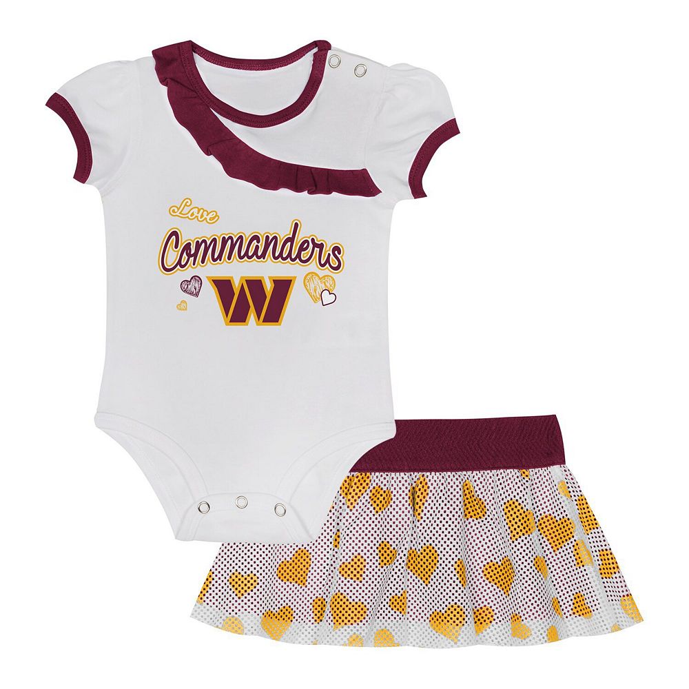 Newborn & Infant Washington Commanders Love My Team Bodysuit & Skirt Set