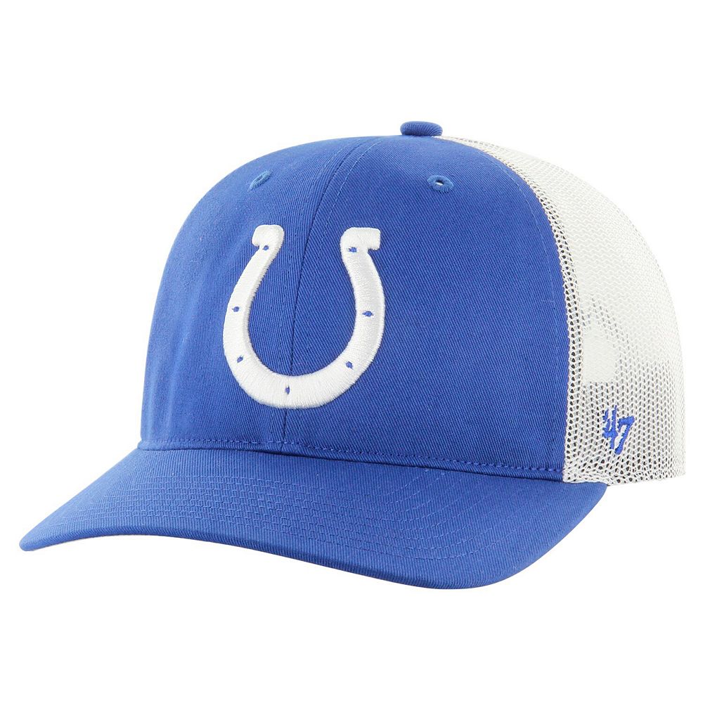 Men's '47 Royal/White Indianapolis Colts Team Unstructured Trucker ...