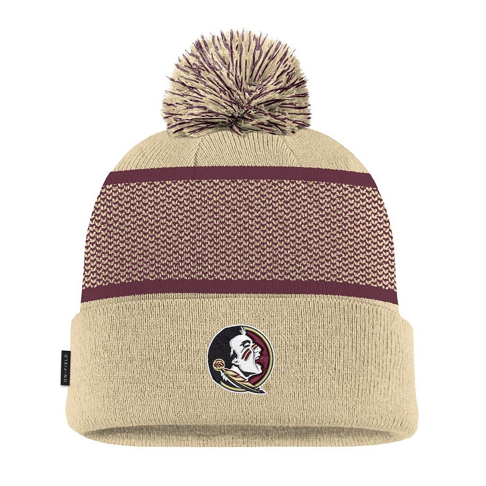 Youth Nike Gold Florida State Seminoles 2024 Sideline Peak Cuffed Knit ...