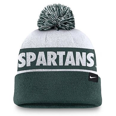 Men's Nike White/Green Michigan State Spartans Primetime Peak Cuffed ...