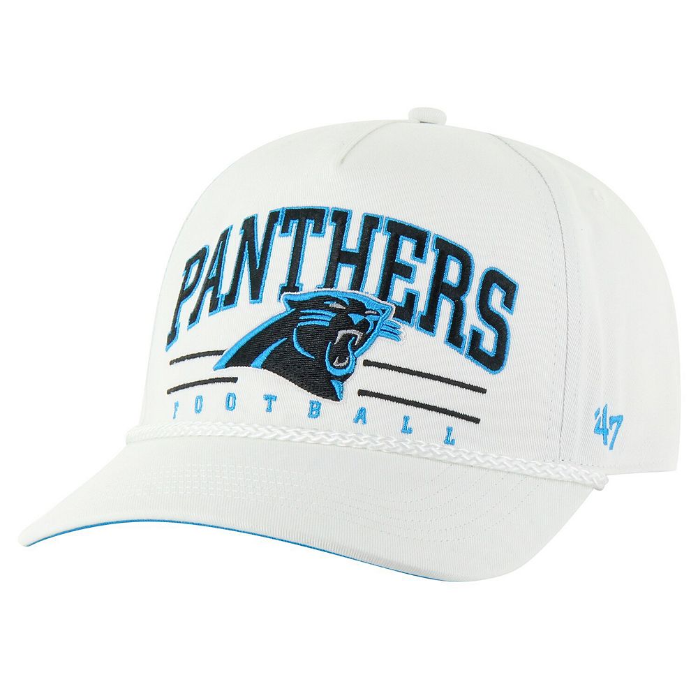Men's '47 White Carolina Panthers Roscoe Hitch Rope Adjustable Hat