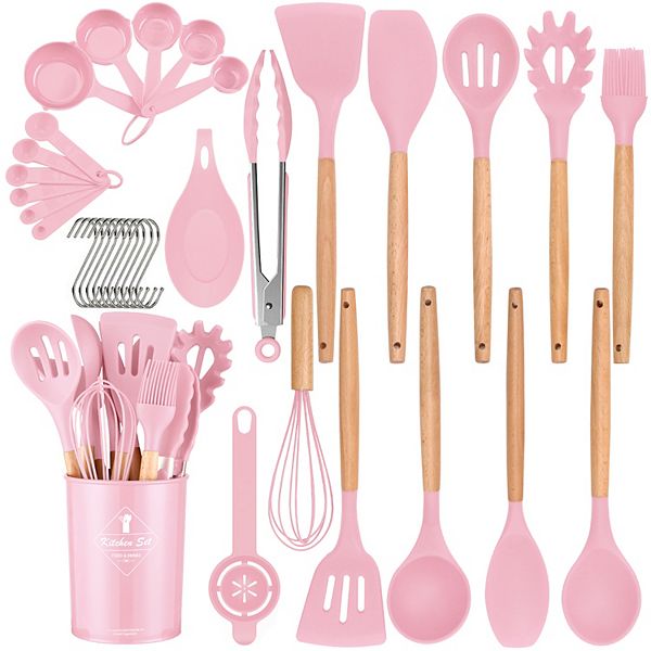 34pcs Kitchen Silicone Cookware Set, Silicone Cooking Kitchen Utensils ...