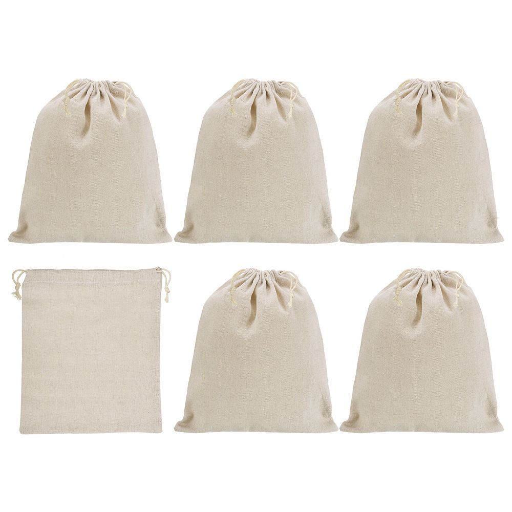 10"x8" Money Sacks Bag, 6pcs Deposit Change Transit Bags, Beige