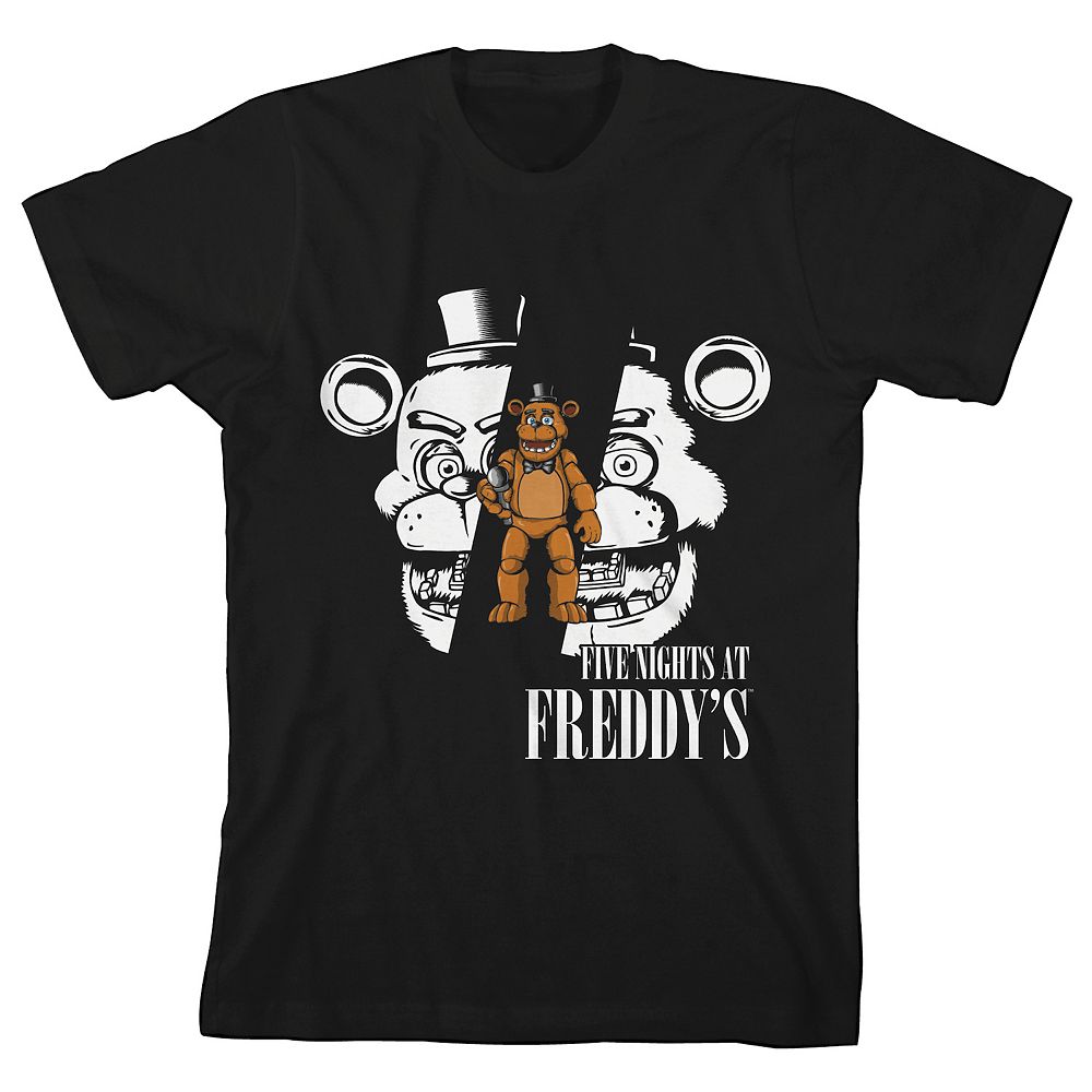 Boys 8-20 Five Nights At Freddy's Split Freddy Face Short Sleeve ...