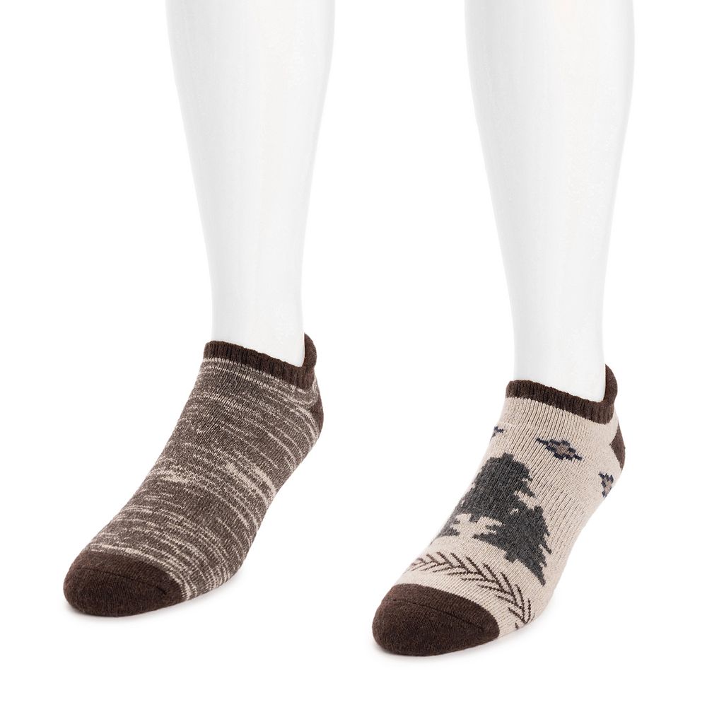 Men's MUK LUKS 2-Pack No Show Wool Blend Socks