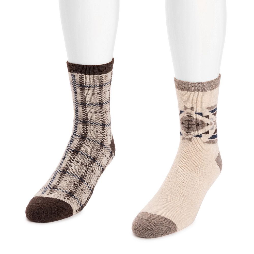 Men's MUK LUKS 2-Pack Wool Blend 6 In. Socks