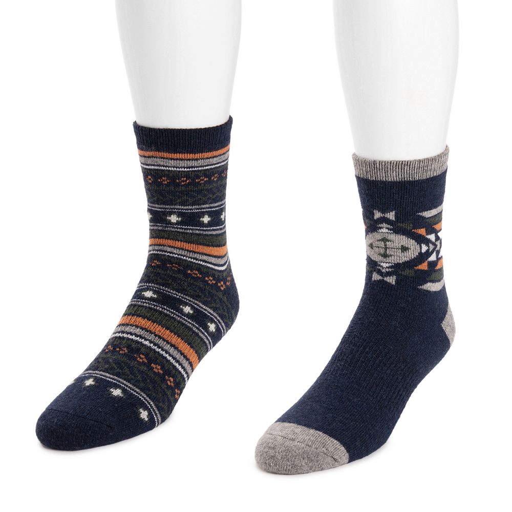 Men's MUK LUKS 2-Pack Wool Blend 6 In. Socks