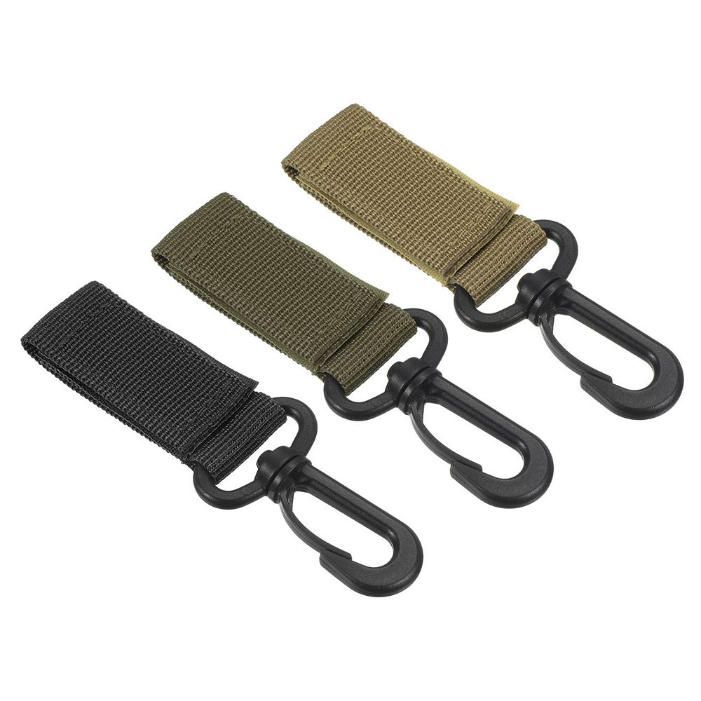 3pcs Webbing 360 Degree Rotating Buckle Keychain With Sticky Tape Hook ...