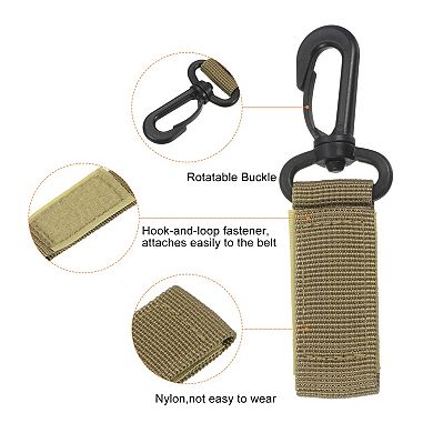 3pcs Webbing 360 Degree Rotating Buckle Keychain With Sticky Tape Hook ...