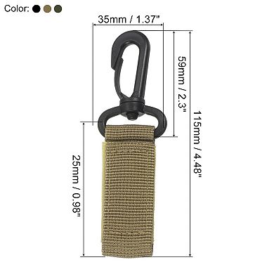 3pcs Webbing 360 Degree Rotating Buckle Keychain With Sticky Tape Hook ...