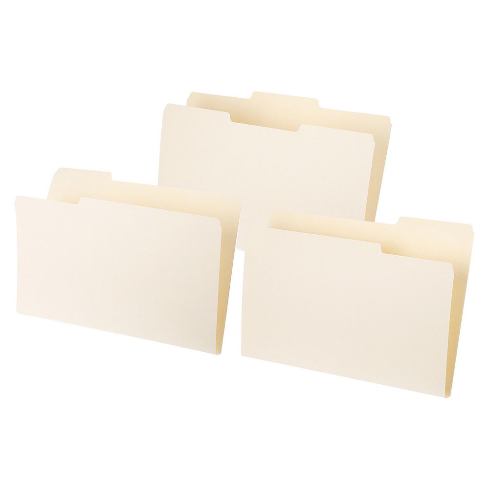 25pcs File Folders, Manila File Folders 1/3 Cut File Folders Legal Size ...