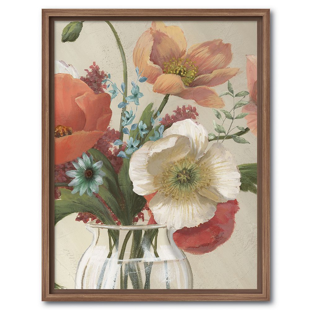 COURTSIDE MARKET Magnificent Floral I Framed Canvas Wall Art