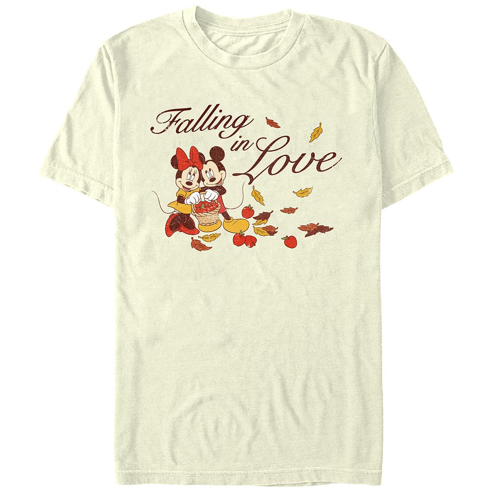 Disney's Mickey Mouse And Minnie Falling In Love Men's Graphic Tee
